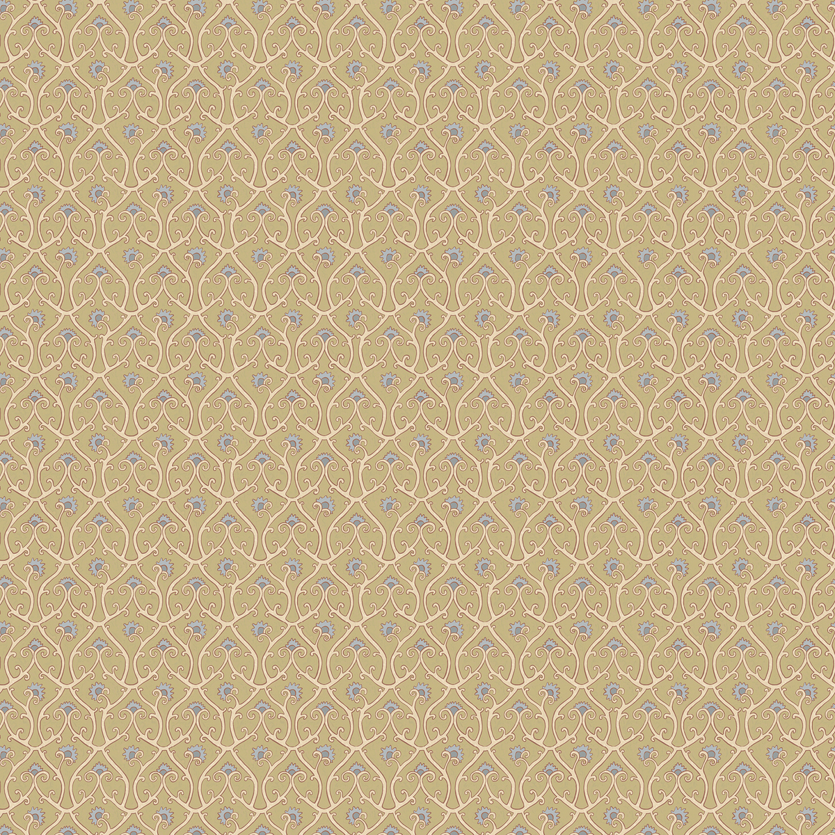 Mallow Trellis - Light Green - Wallpaper